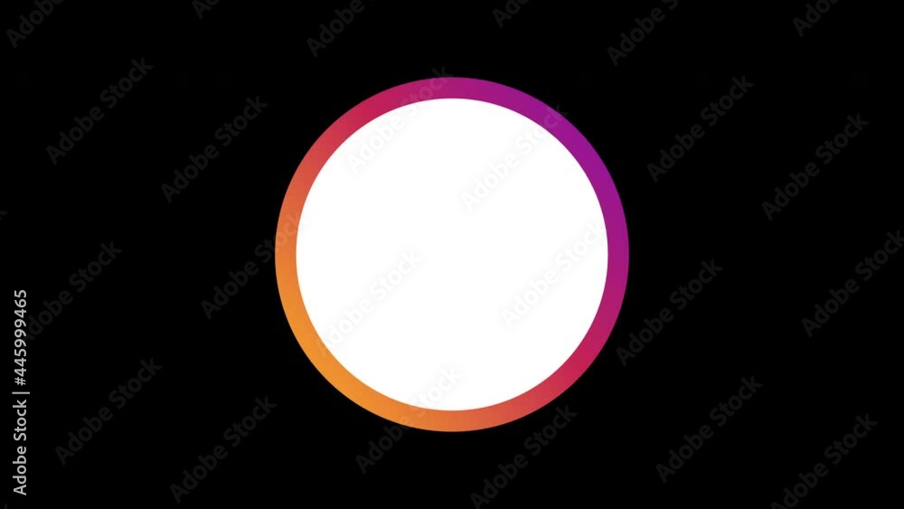 Gradient circle profile frame for live streaming on social media motion ...