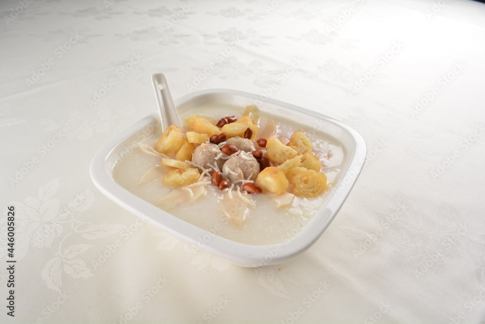teo chew double boiled white rice ting zai porridge congee with ...