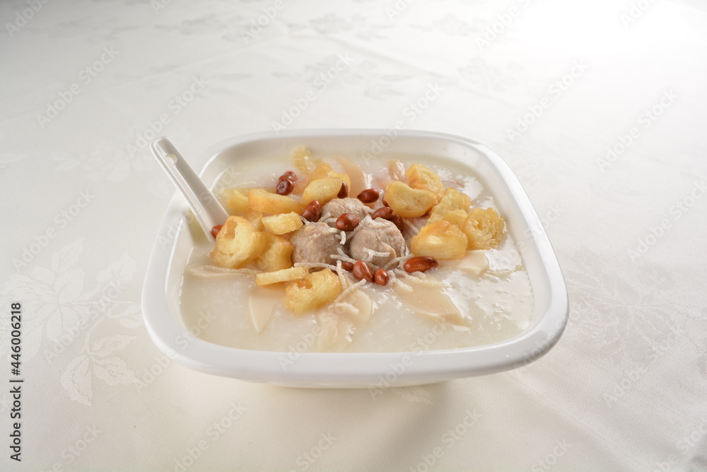 teo chew double boiled white rice ting zai porridge congee with ...