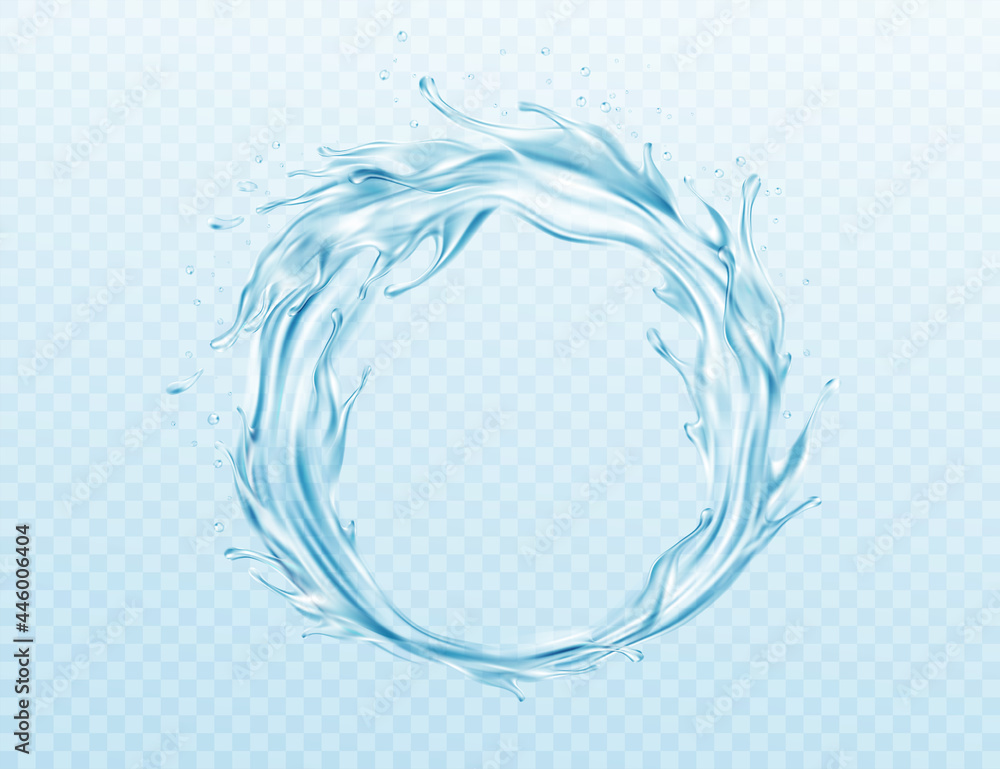 Realistic illustration Water splash isolated on transparent background ...