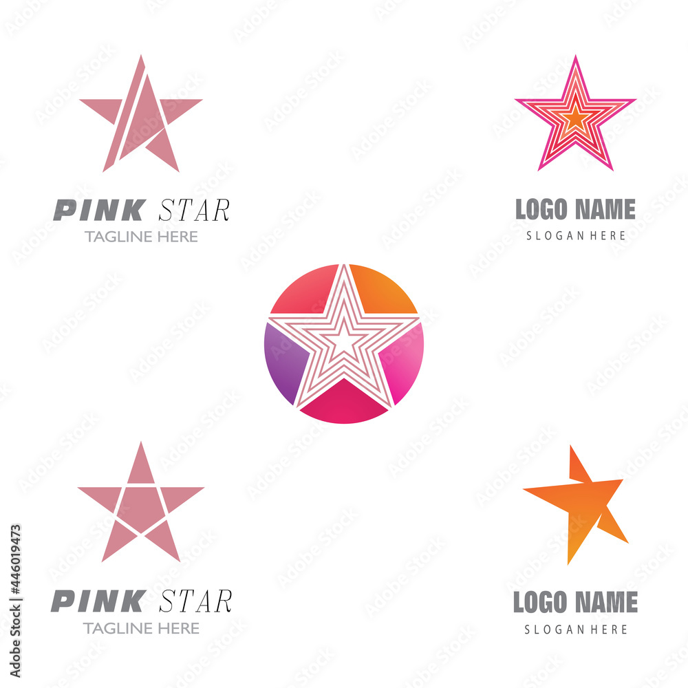 star logo design / emblem logo design inspiration Stock Vector | Adobe ...