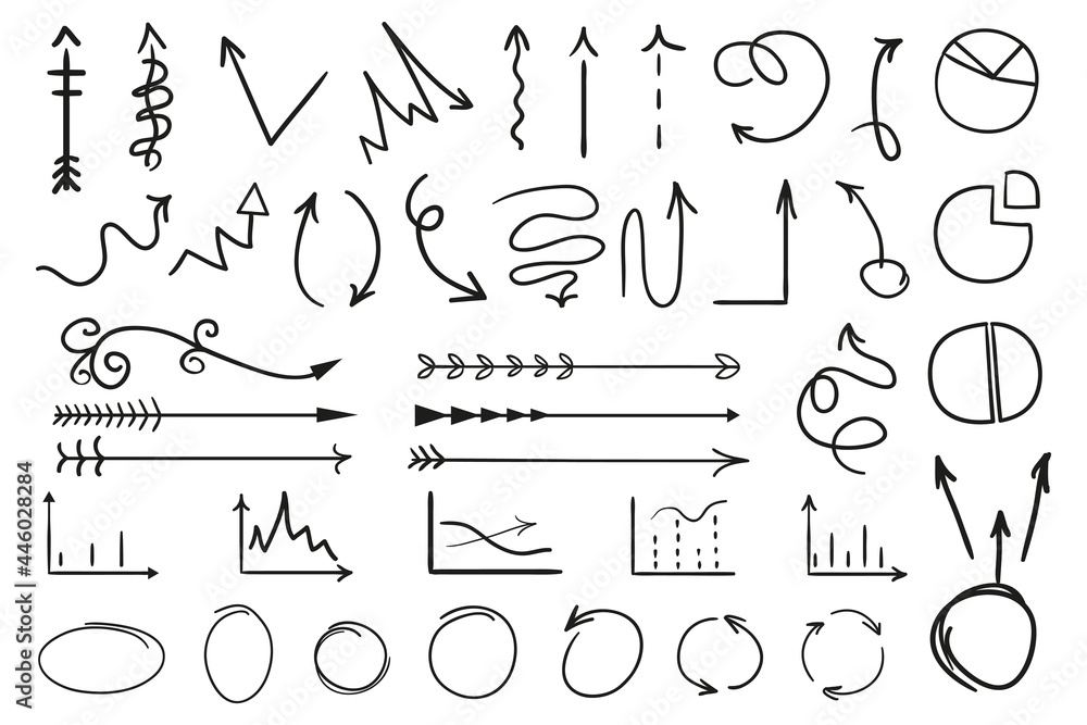 Infographic elements on isolation background. Big set of different ...