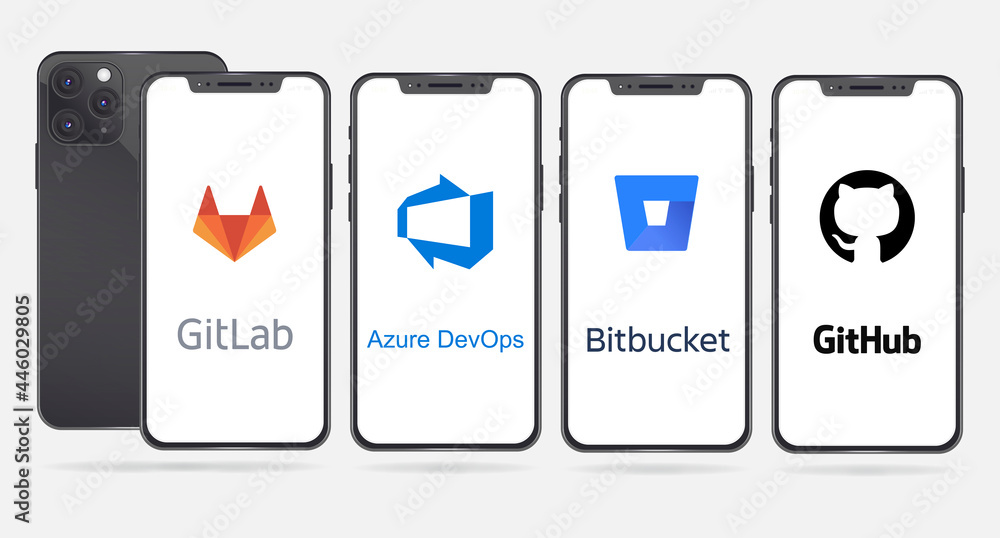 Apple Iphone with a popular devops infrastructure tool application ...