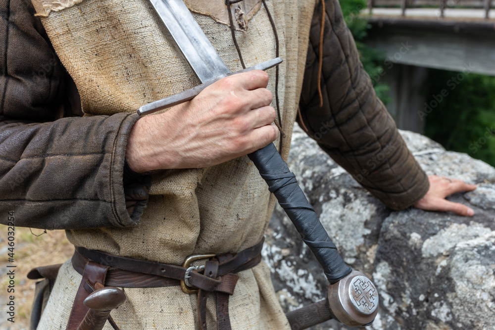 medieval weapons historical reenactments ancient battles Stock Photo ...