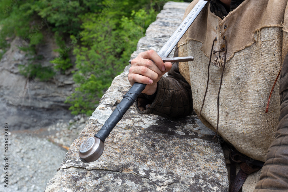 medieval weapons historical reenactments ancient battles Stock Photo ...