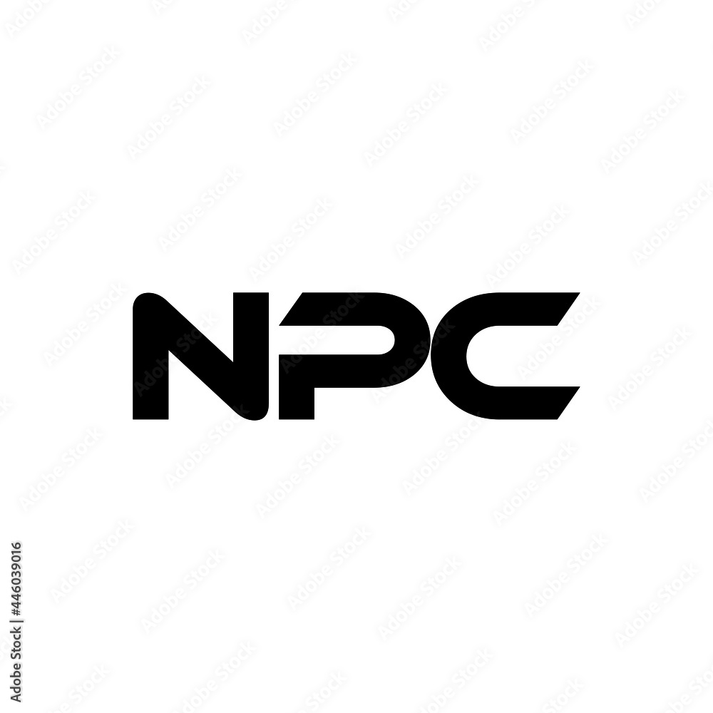 NPC letter logo design with white background in illustrator, vector ...