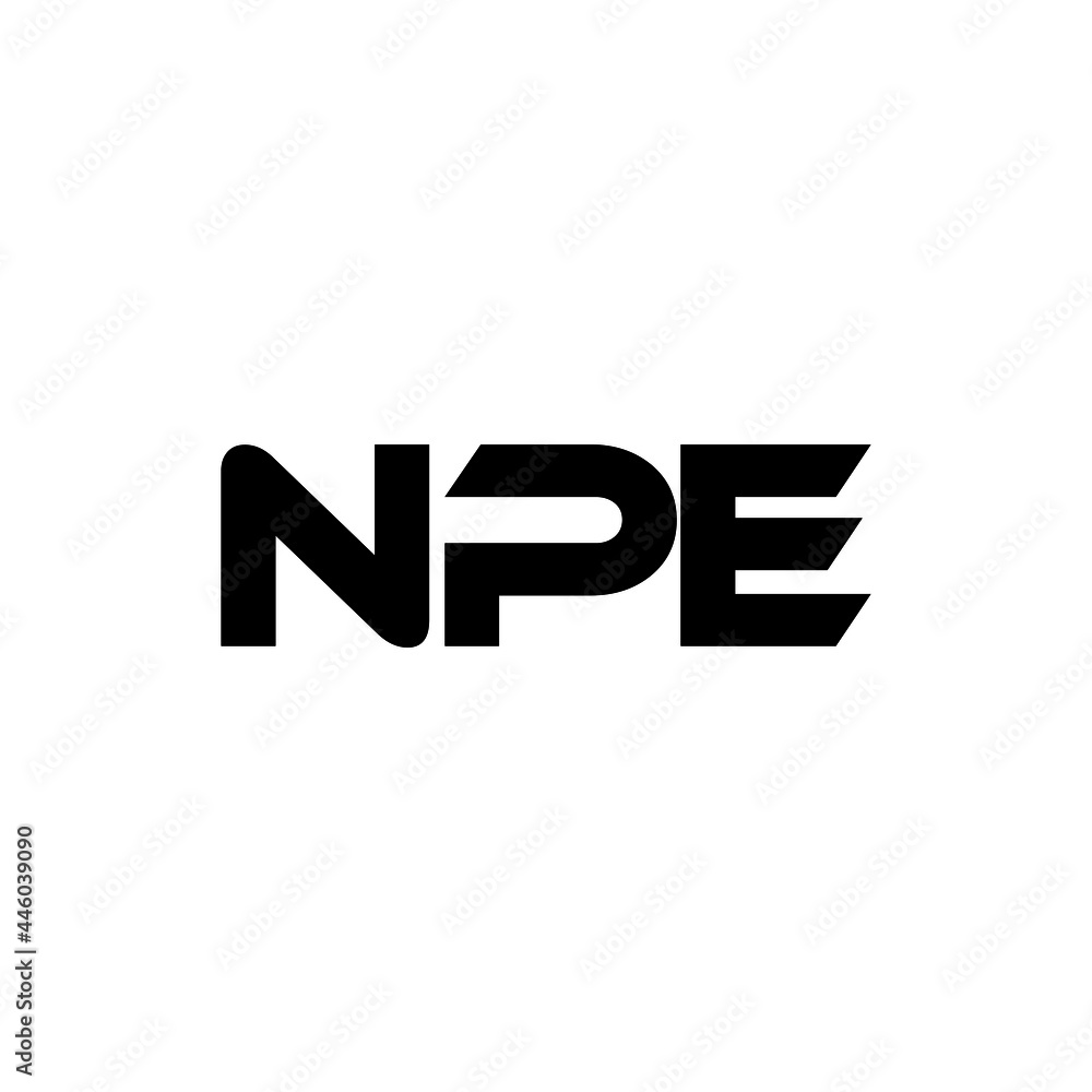 Vecteur Stock NPE letter logo design with white background in ...