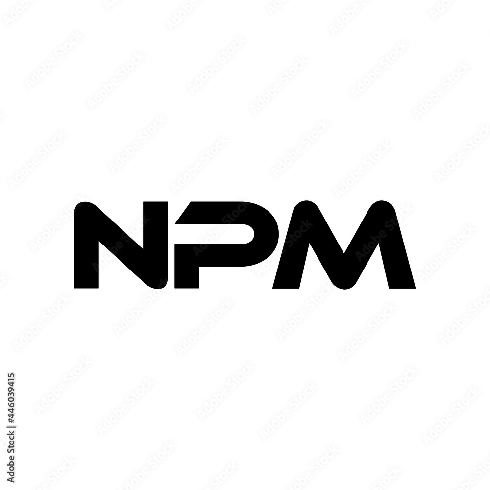 NPM letter logo design with white background in illustrator, vector ...