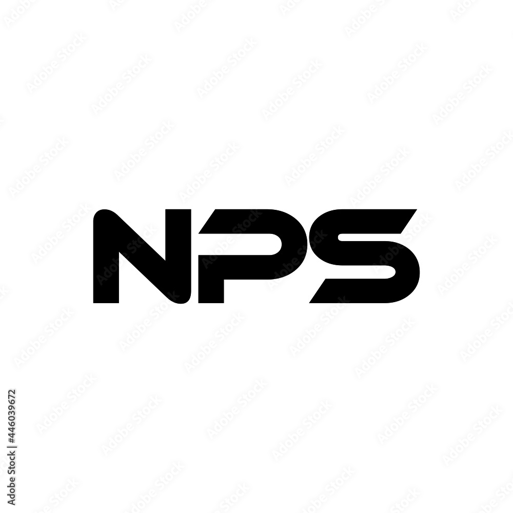 NPS letter logo design with white background in illustrator, vector logo modern alphabet font ...