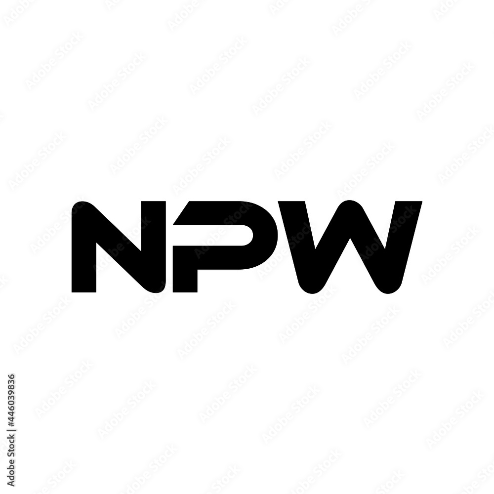 Vecteur Stock NPW letter logo design with white background in ...