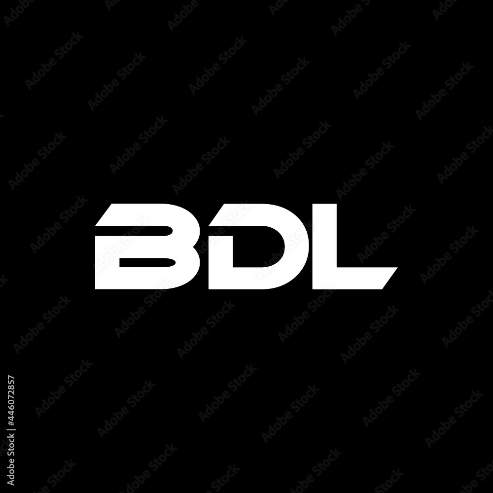 BDL letter logo design with black background in illustrator, vector ...