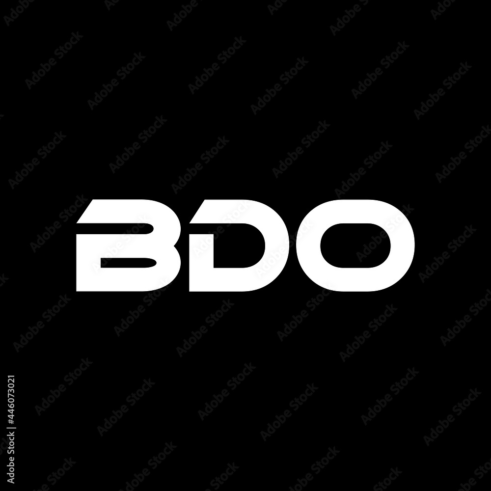 BDO letter logo design with black background in illustrator, vector ...