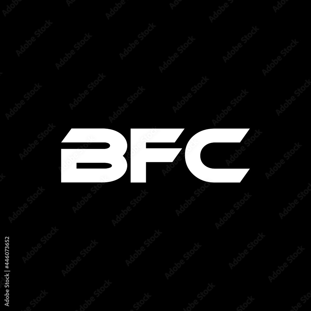 BFC letter logo design with black background in illustrator, vector ...
