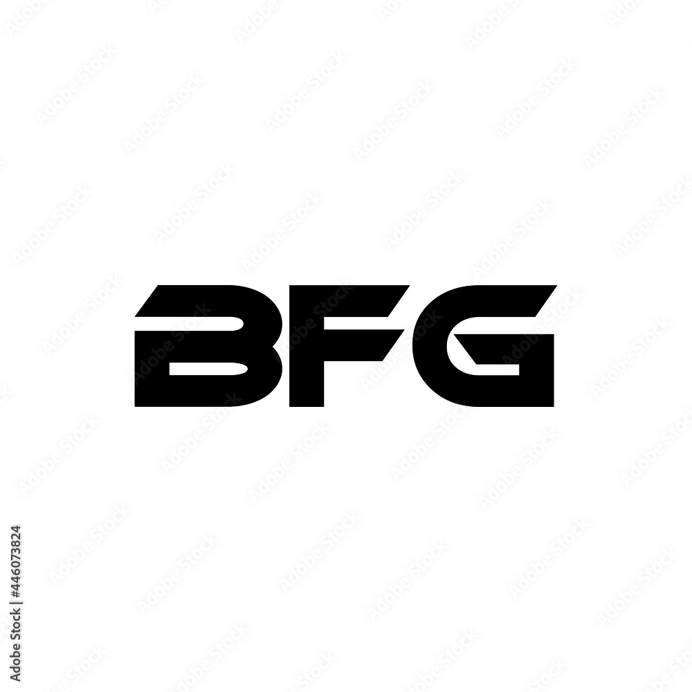BFG letter logo design with white background in illustrator, vector ...