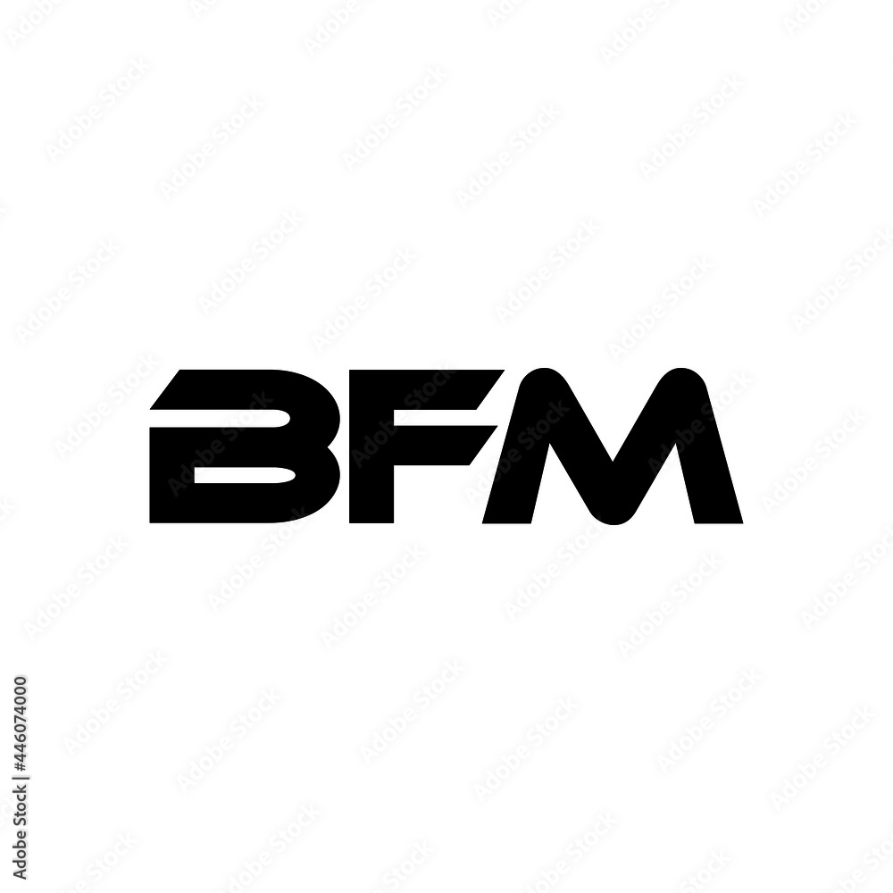 BFM letter logo design with white background in illustrator, vector ...