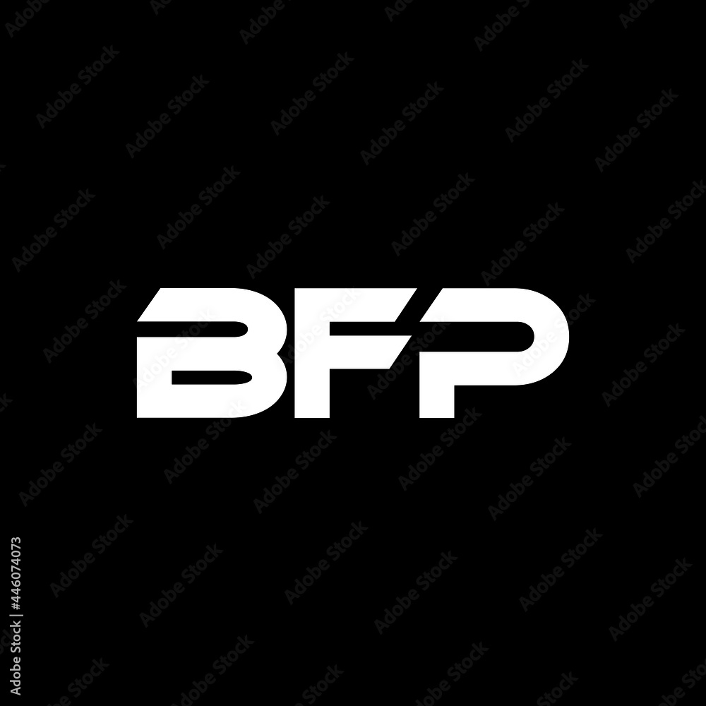 BFP letter logo design with black background in illustrator, vector ...