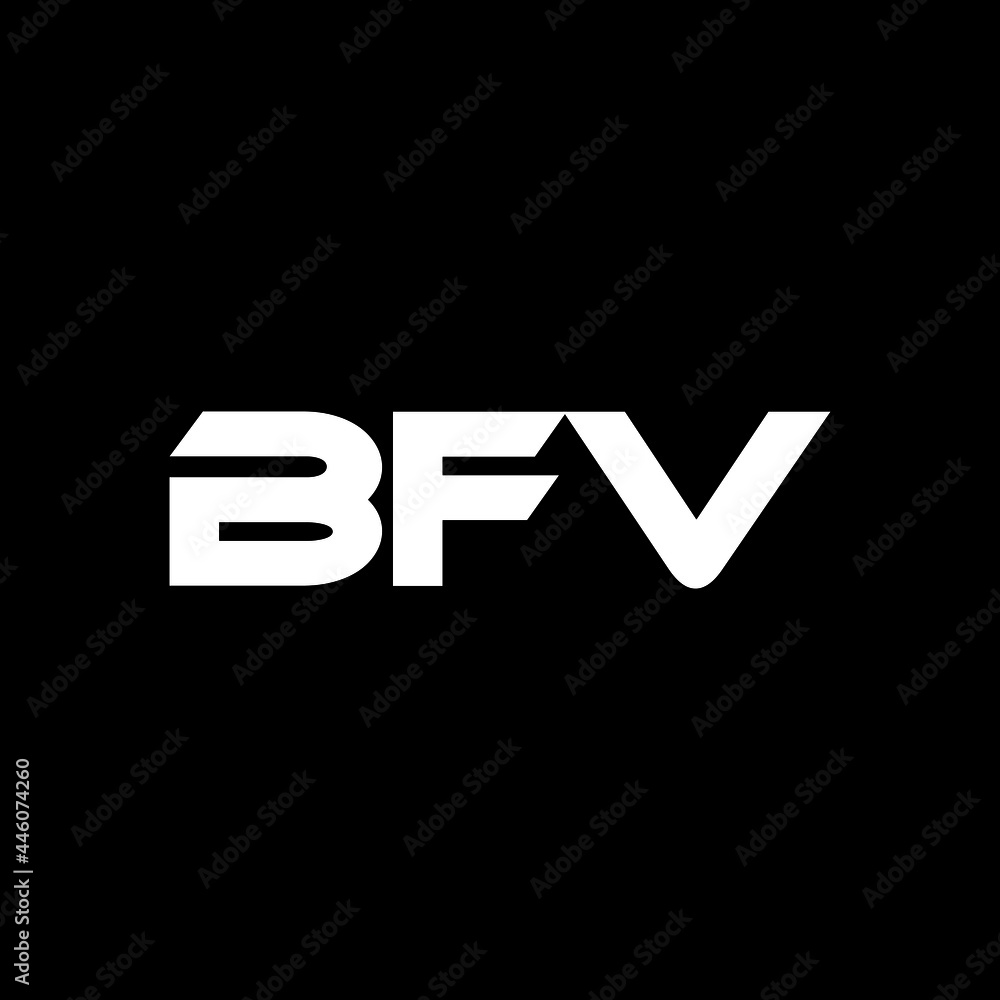 BFV letter logo design with black background in illustrator, vector ...
