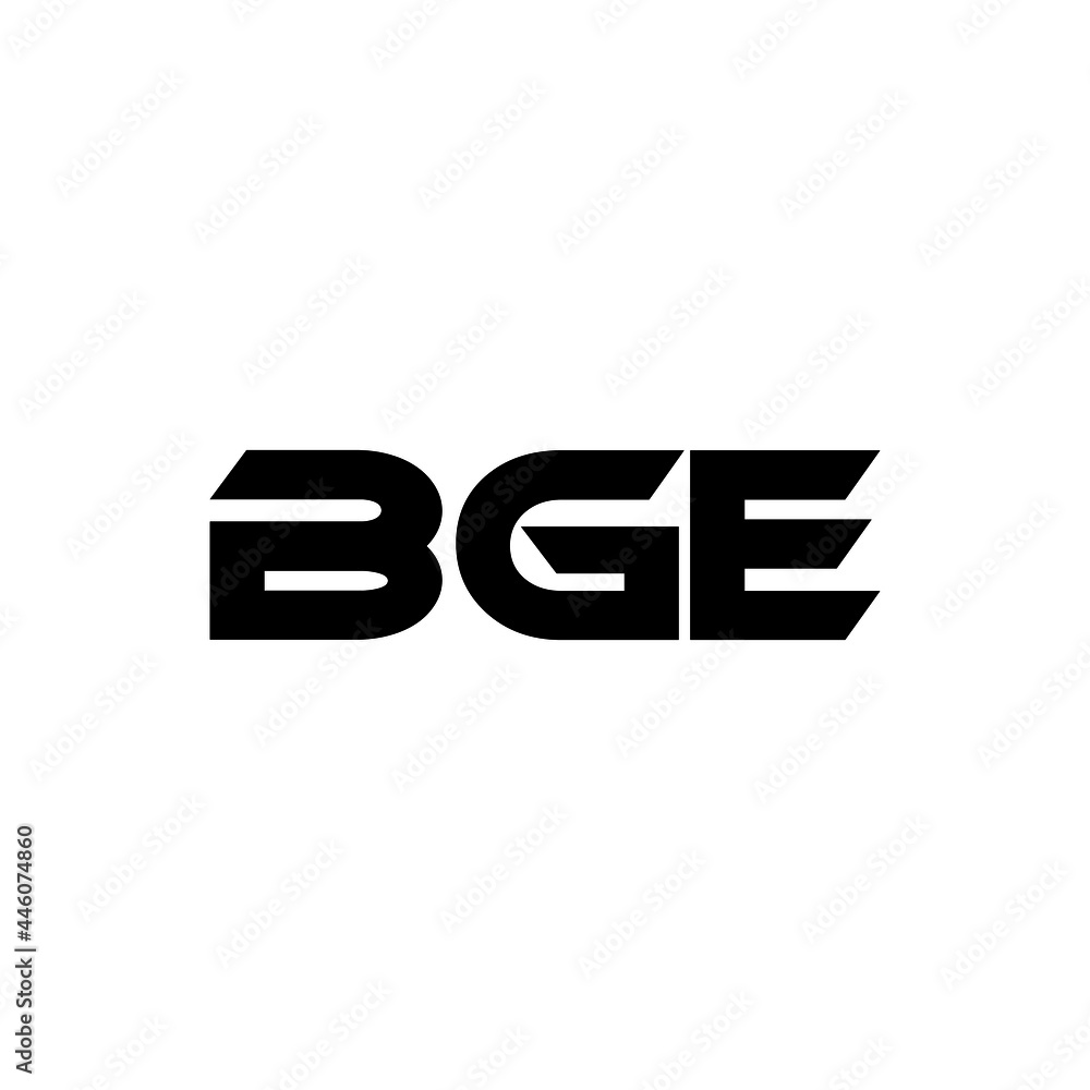 BGE letter logo design with white background in illustrator, vector ...