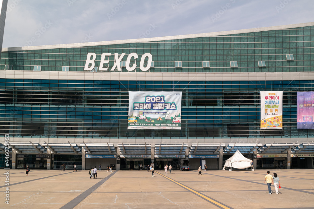 June 5, 2021 Busan, South Korea: "BEXCO" in Haeundae, Busan, South ...