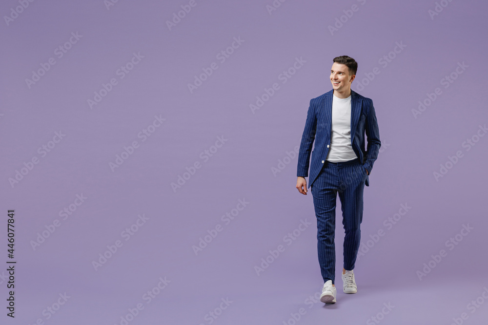 Full size fun young successful employee business man lawyer 20s wears ...