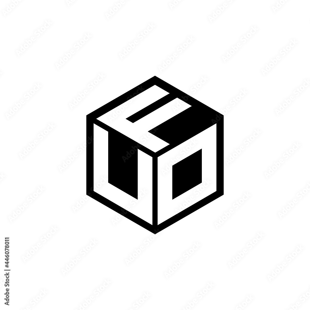 Vecteur Stock UDF letter logo design with white background in ...
