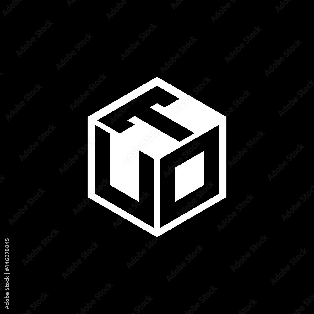 UDT letter logo design with black background in illustrator, vector ...