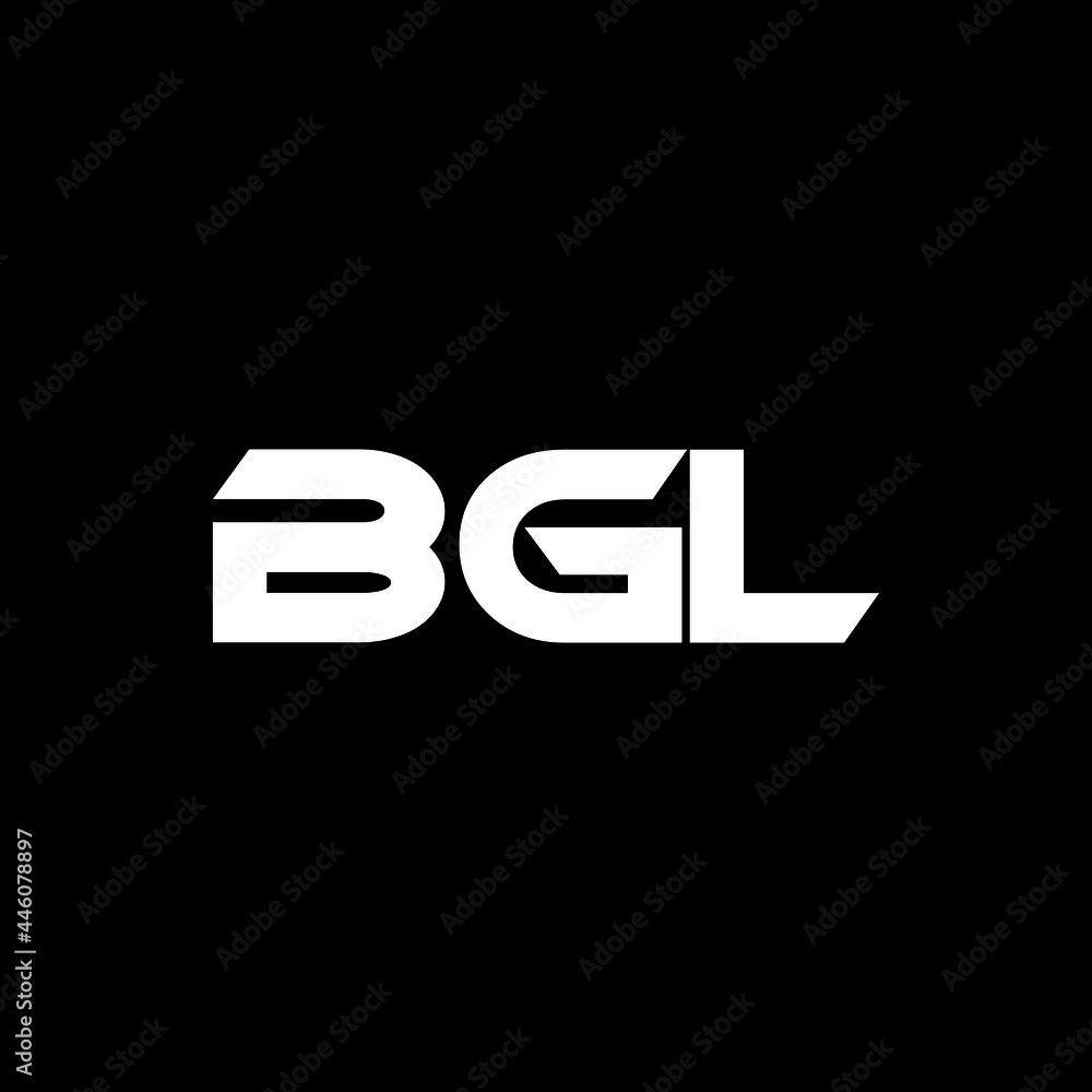 BGL letter logo design with black background in illustrator, vector ...