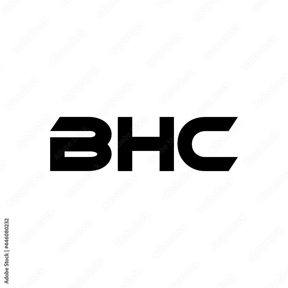 BHC letter logo design with white background in illustrator, vector ...