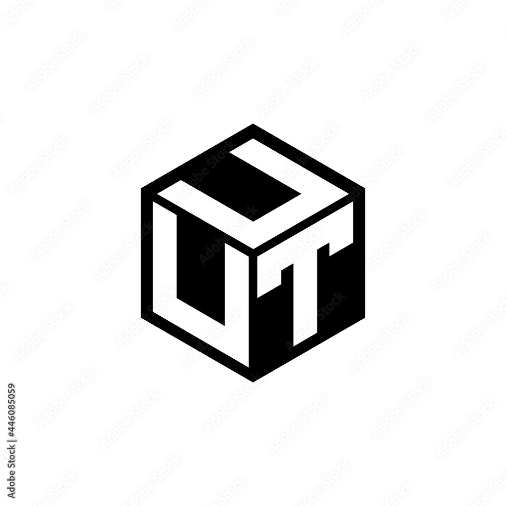UTU letter logo design with white background in illustrator, vector ...