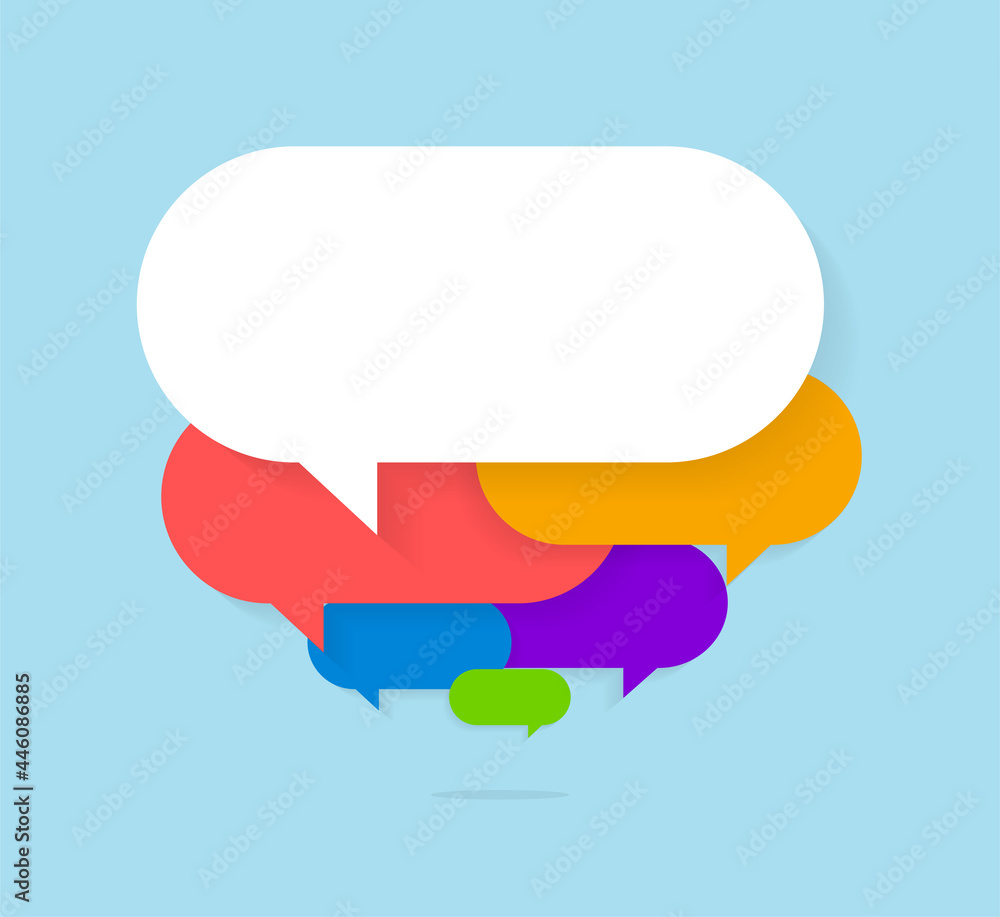 speech bubbles, communication concept, vector illustration Stock Vector ...