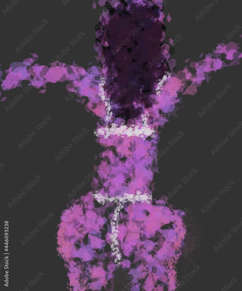 Sexy girl in the abstract art Stock Illustration | Adobe Stock