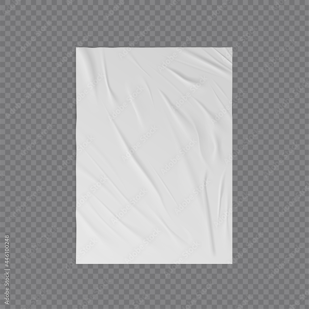 Wrinkled paper vector realistic template for poster Stock Vector ...