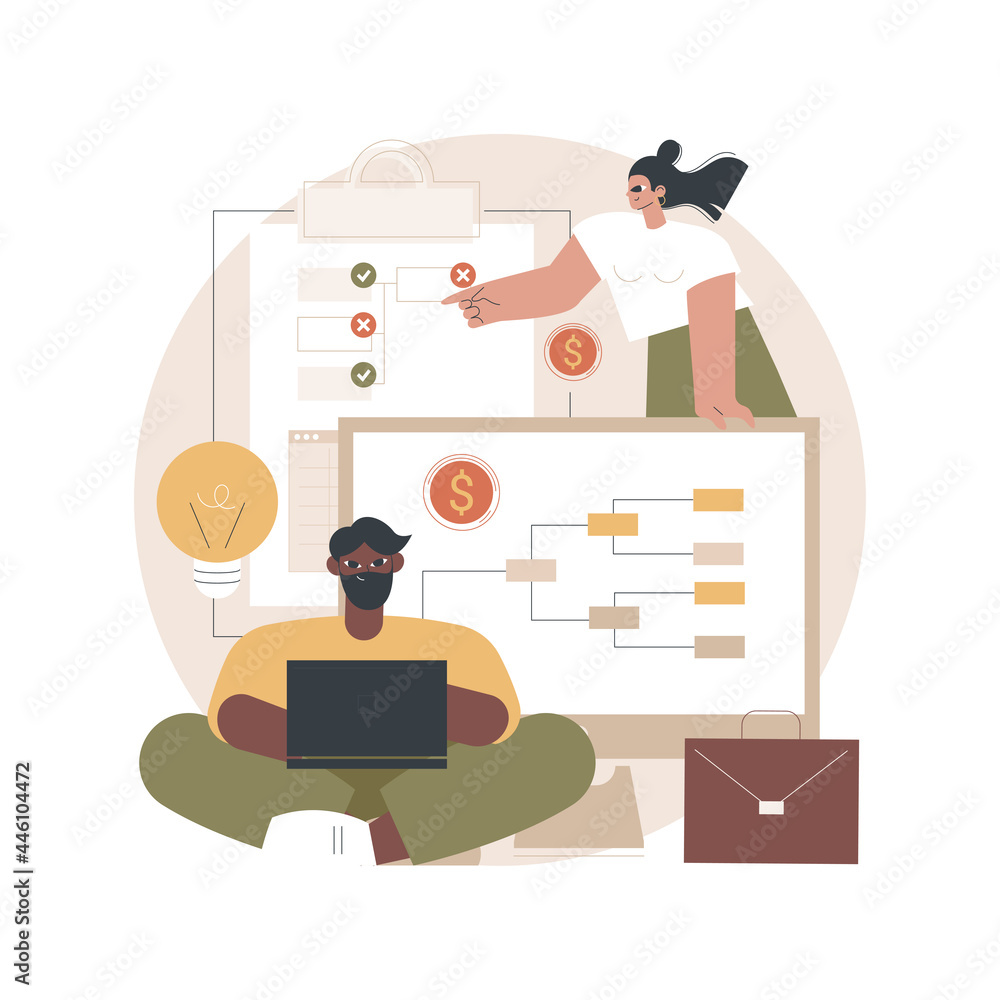 Business process management abstract concept vector illustration. BPM ...