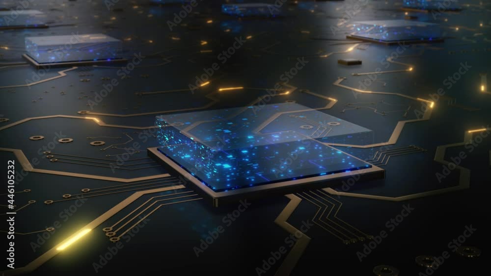 Concept of data transmission, computer communication. Digital ...