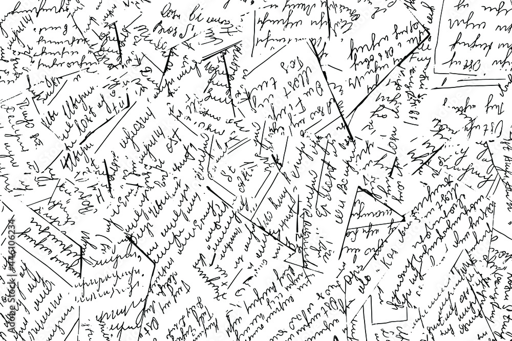 Grunge Texture Of Handwritten Text In Ink In Illegible Handwriting grunge-texture-of-handwritten-text-in-ink-in-illegible-handwriting