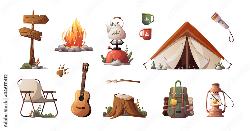 Camping Gear Clipart Adobe