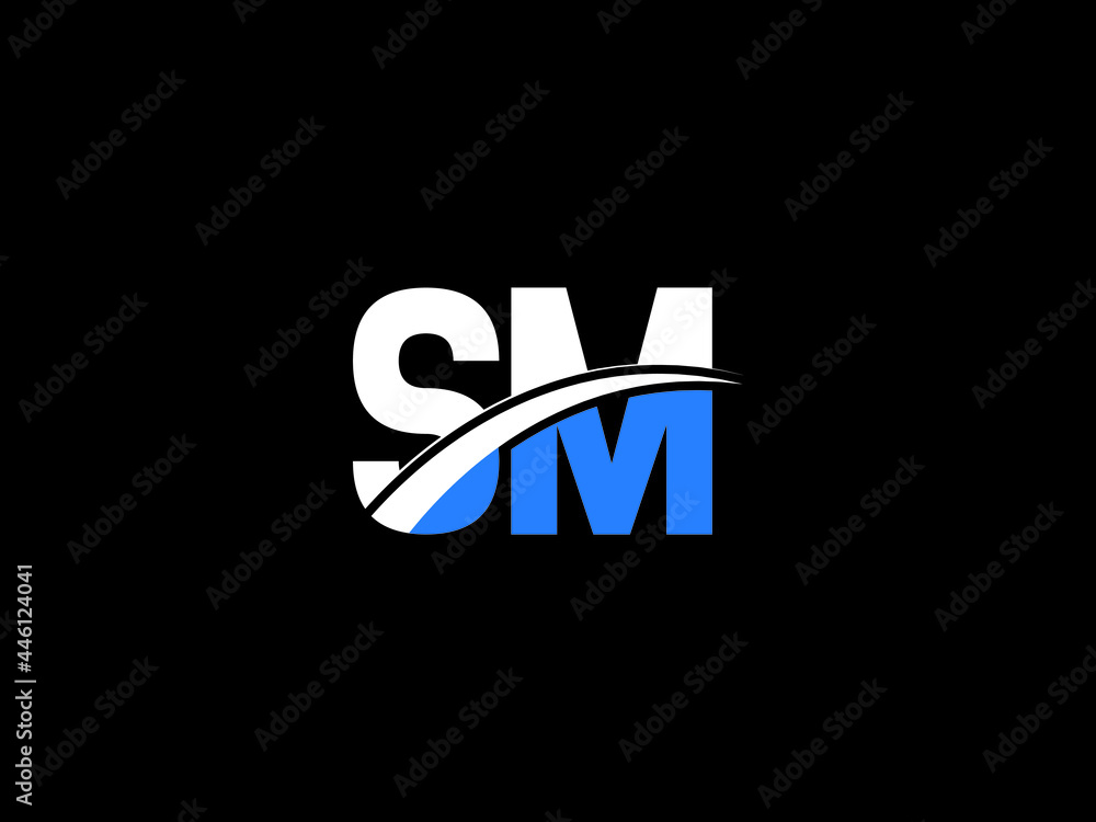 Letter SM Logo Image, sm Letter Logo Design For Business Stock Vector ...