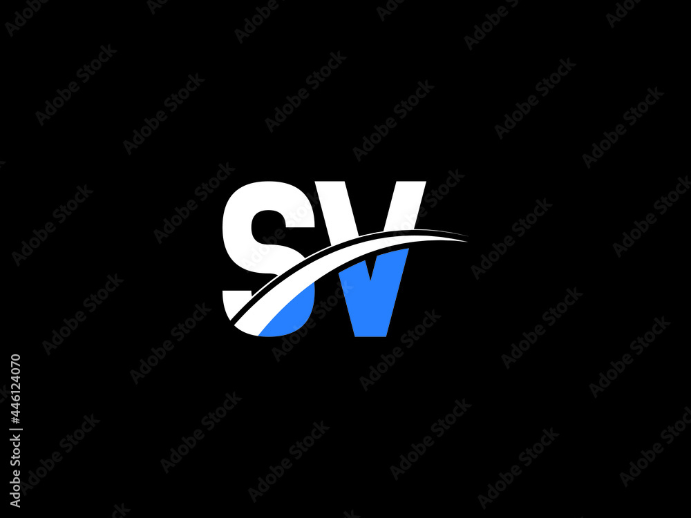 Letter SV Logo Image, sv Letter Logo Design For Business Stock Vector ...
