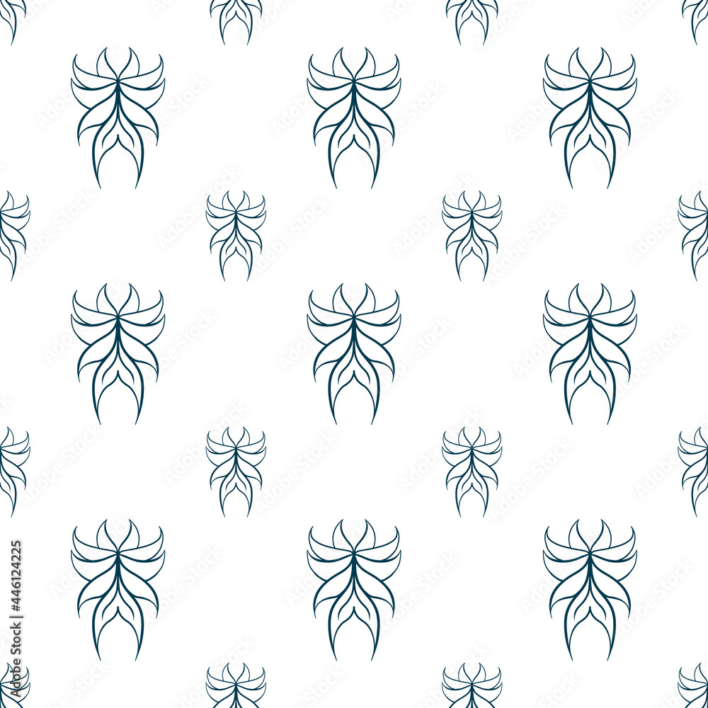 fabric pattern, simple hand-drawn outline repeat pattern, repeat ...