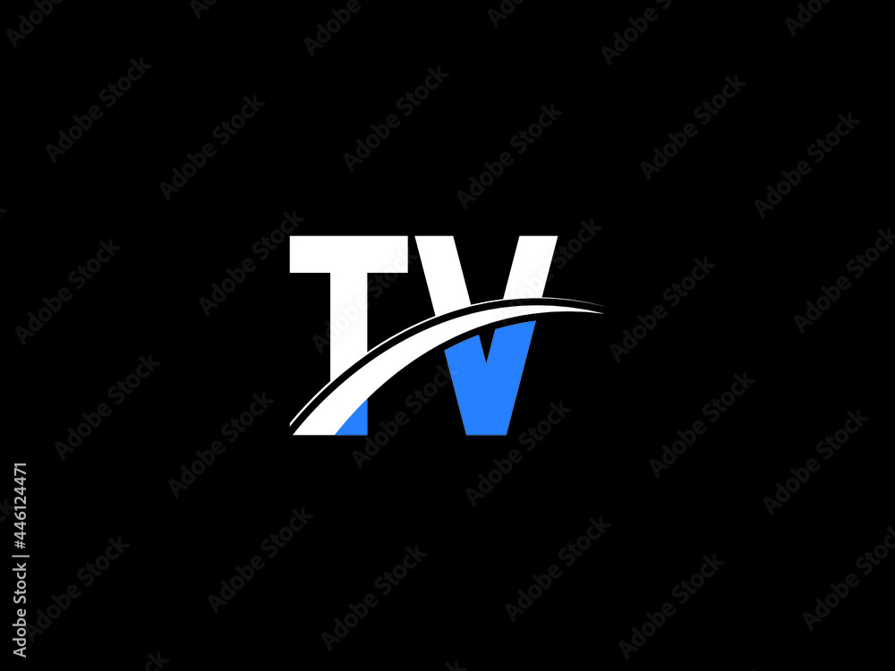 Letter TV Logo Image, tv Letter Logo Design For Business Stock Vector ...