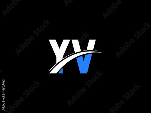 Letter YV Logo Image, yv Letter Logo Design For Business Stock Vector ...