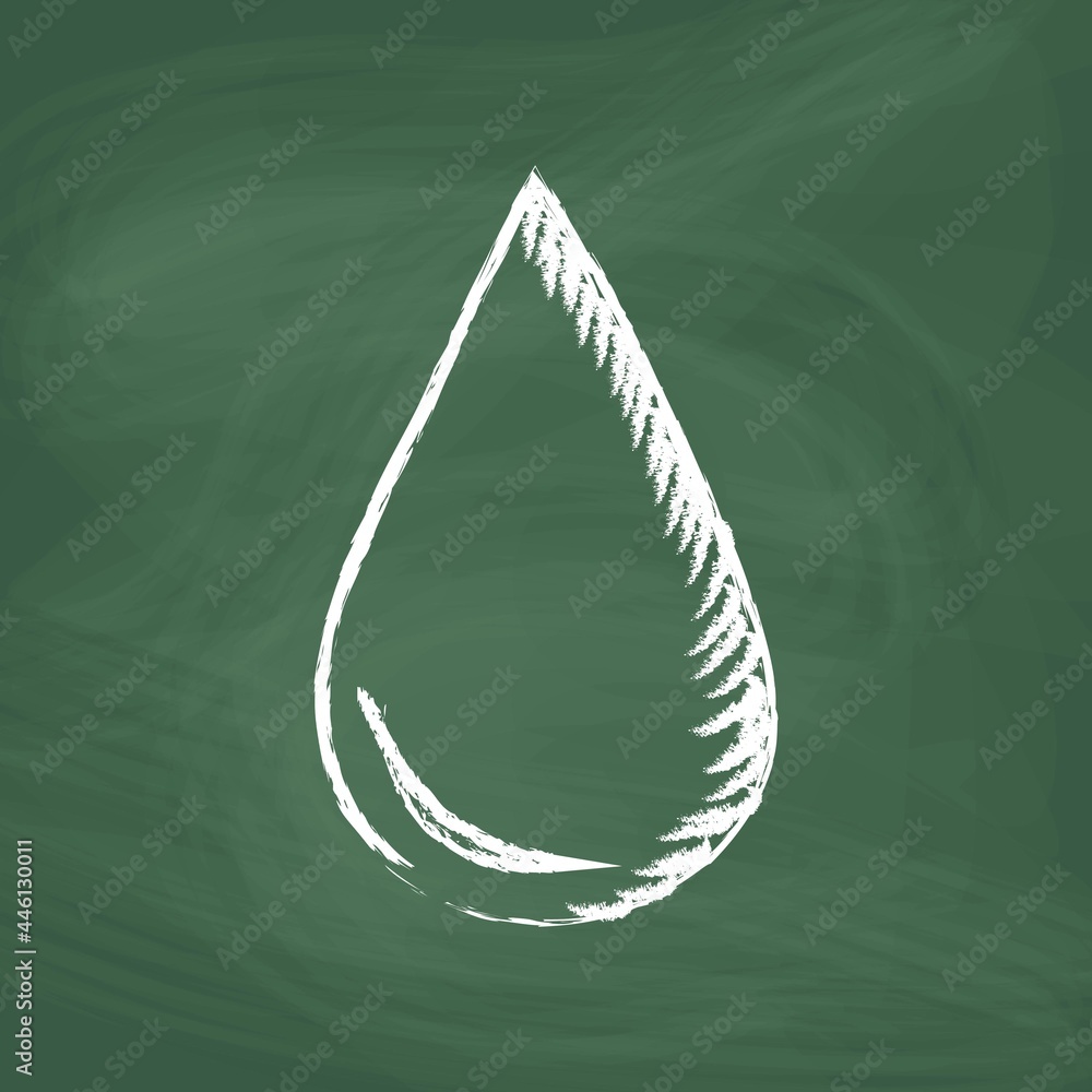 Water drop Line Icons vector design white. Hand drawn water drop ...