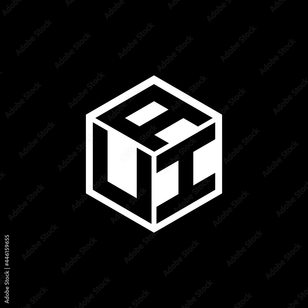 UIA letter logo design with black background in illustrator, vector ...