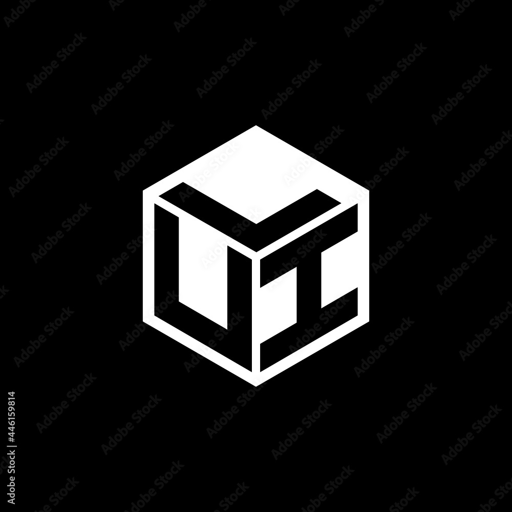 UIL letter logo design with black background in illustrator, vector ...