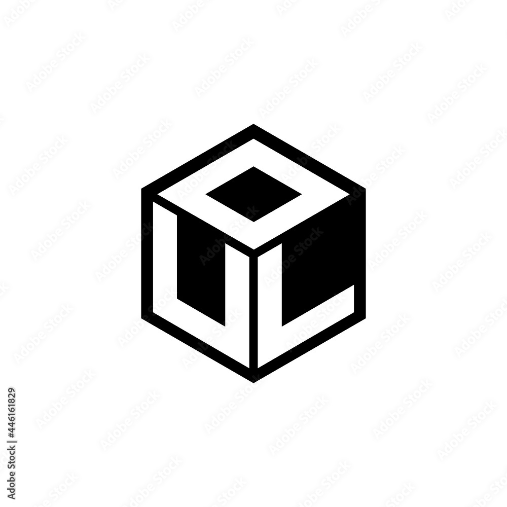 ULO letter logo design with white background in illustrator, vector ...