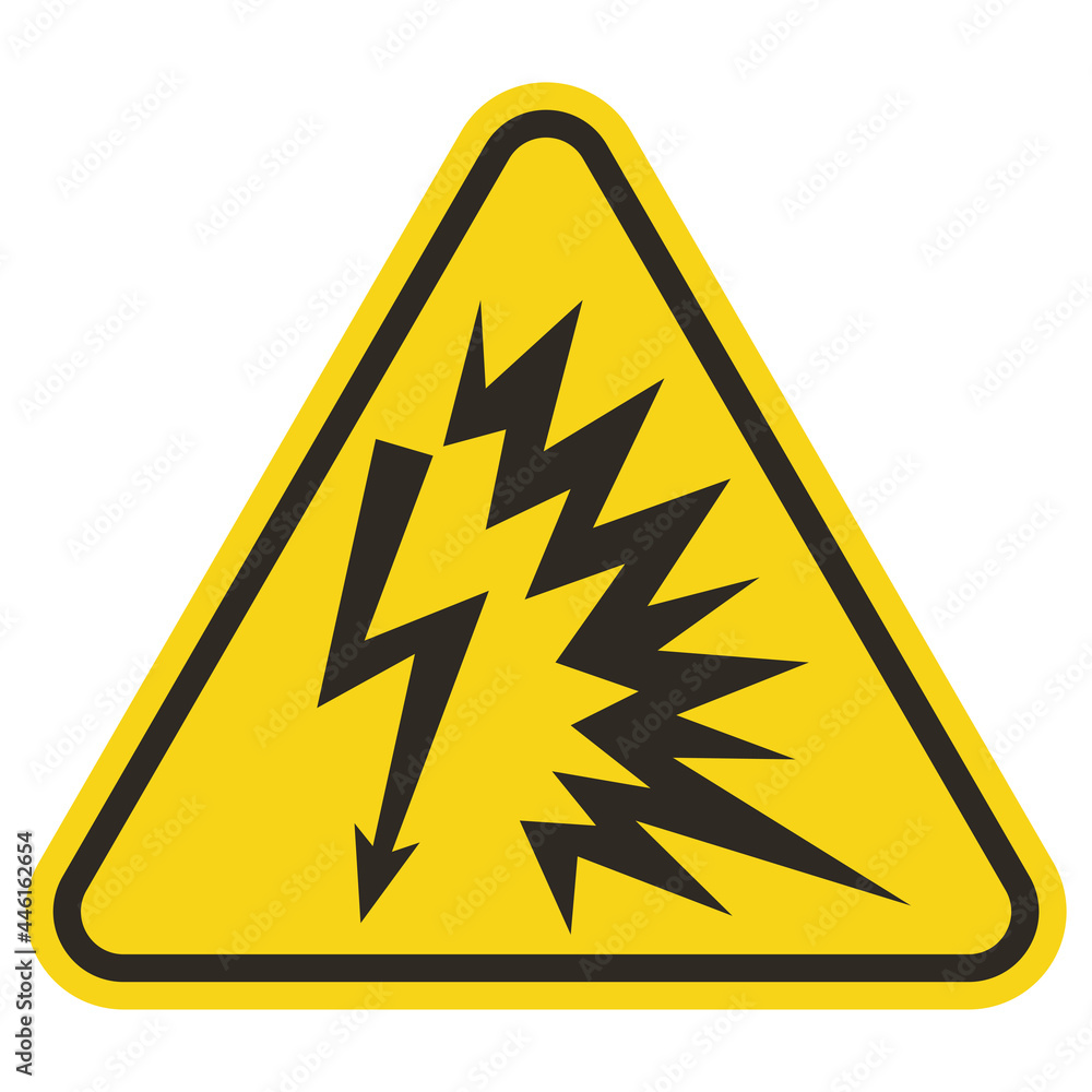 Warning Sign Arc Flash Symbol on white background Stock Vector | Adobe ...