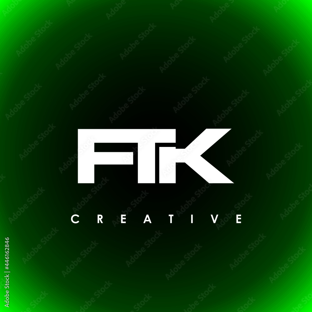 FTK Letter Initial Logo Design Template Vector Illustration Stock ...