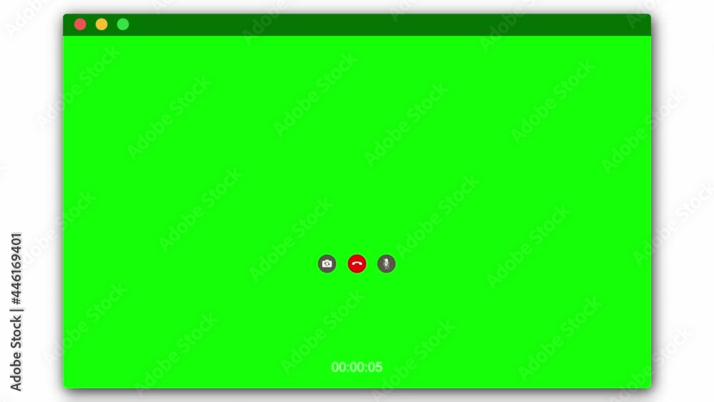 Chroma Key and green screen background. Video call recording time ...