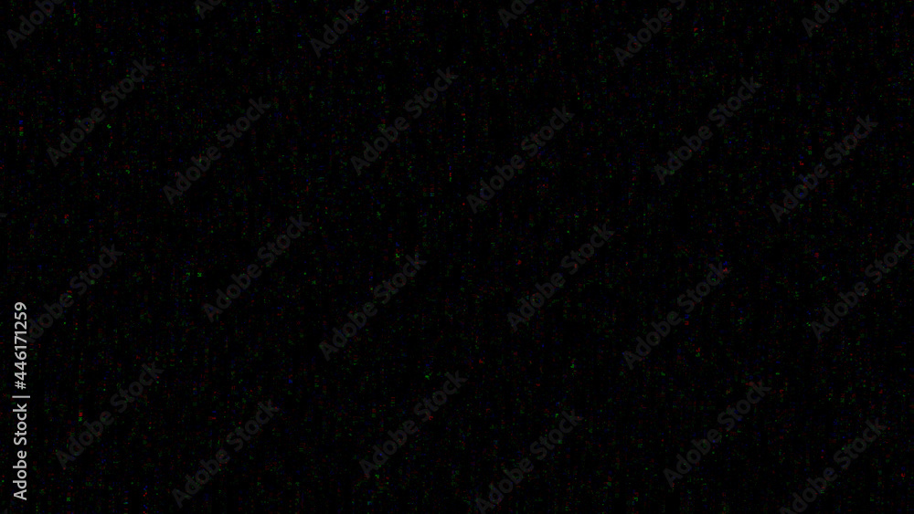 Horizontal distortion of broken video image on black background, VHS ...