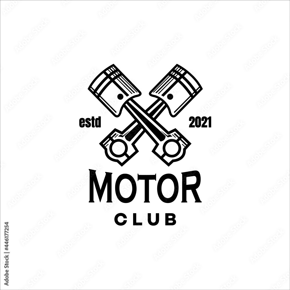 motorcycle club mechanic logo vector Stock Vector | Adobe Stock